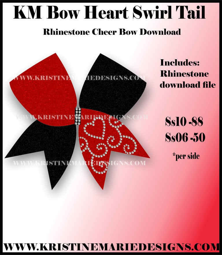 KM Bow Heart Swirl Tail – Kristine Marie Designs