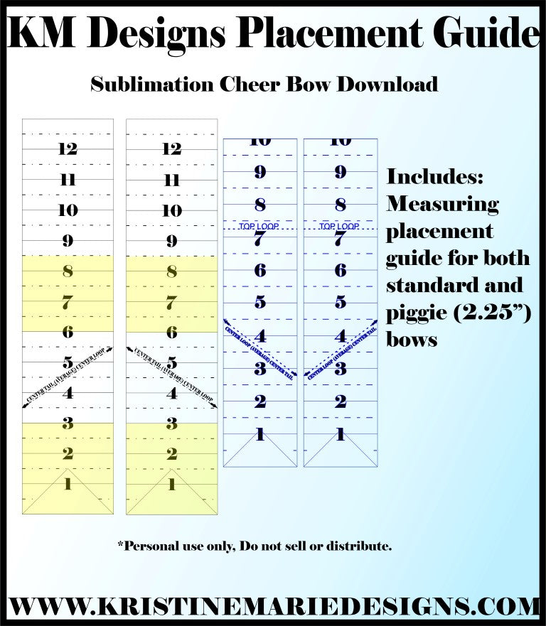 KM Designs Placement Guide – Kristine Marie Designs
